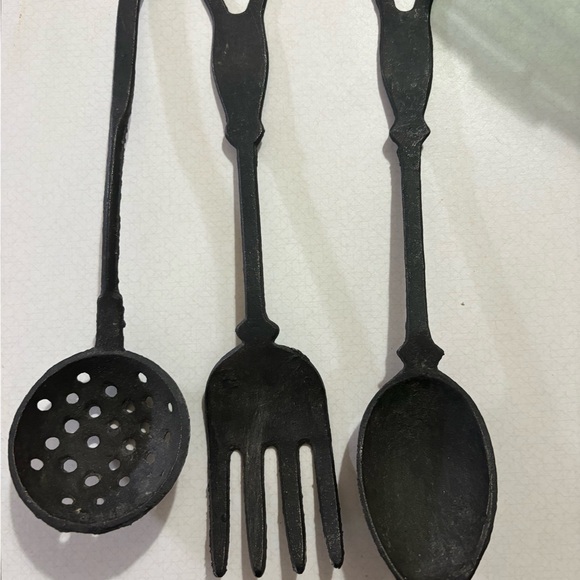 Accents | Black Cast Iron Kitchen Utensils Set | Poshmark